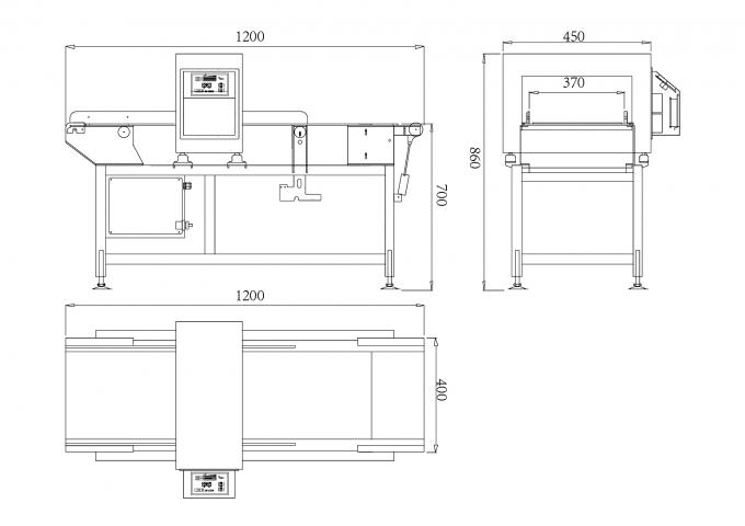 Touch Screen Non Ferrous Metal Detector , Food Processing Metal Detectors