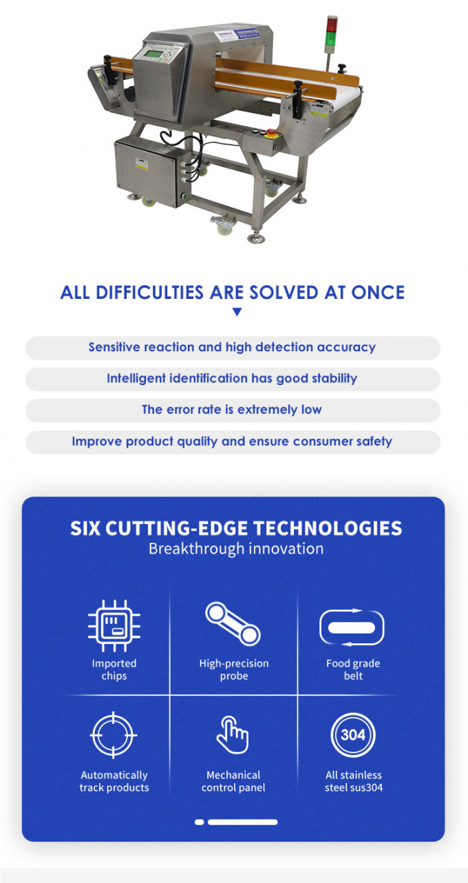 Belt Conveyor Detector Beef Chicken Metal Detector Coffee Bean Metal ...