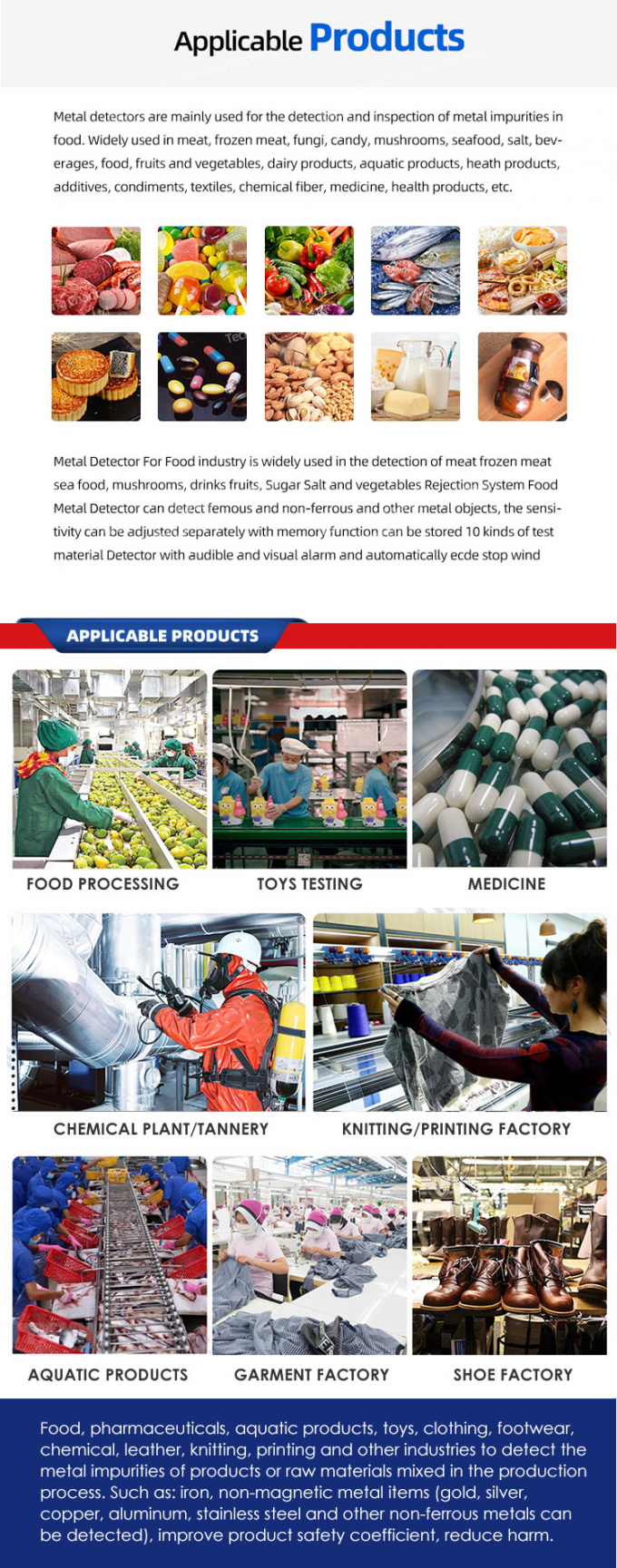 Belt Conveyor Detector Beef Chicken Metal Detector Coffee Bean Metal ...