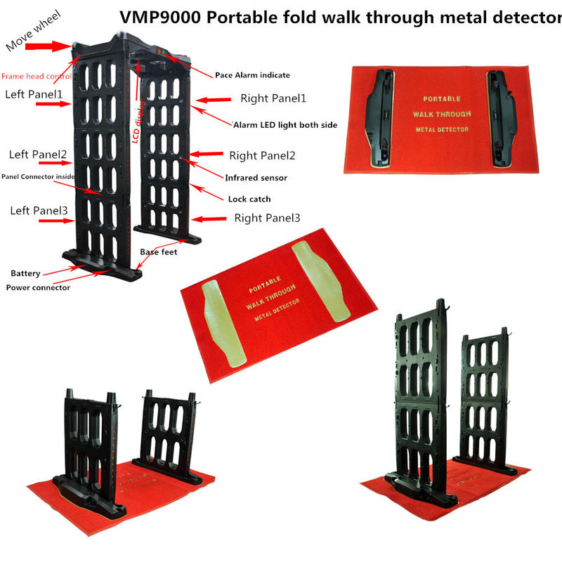 M- Scope Portable Fold Walk Through Metal Detector Door Frame ...