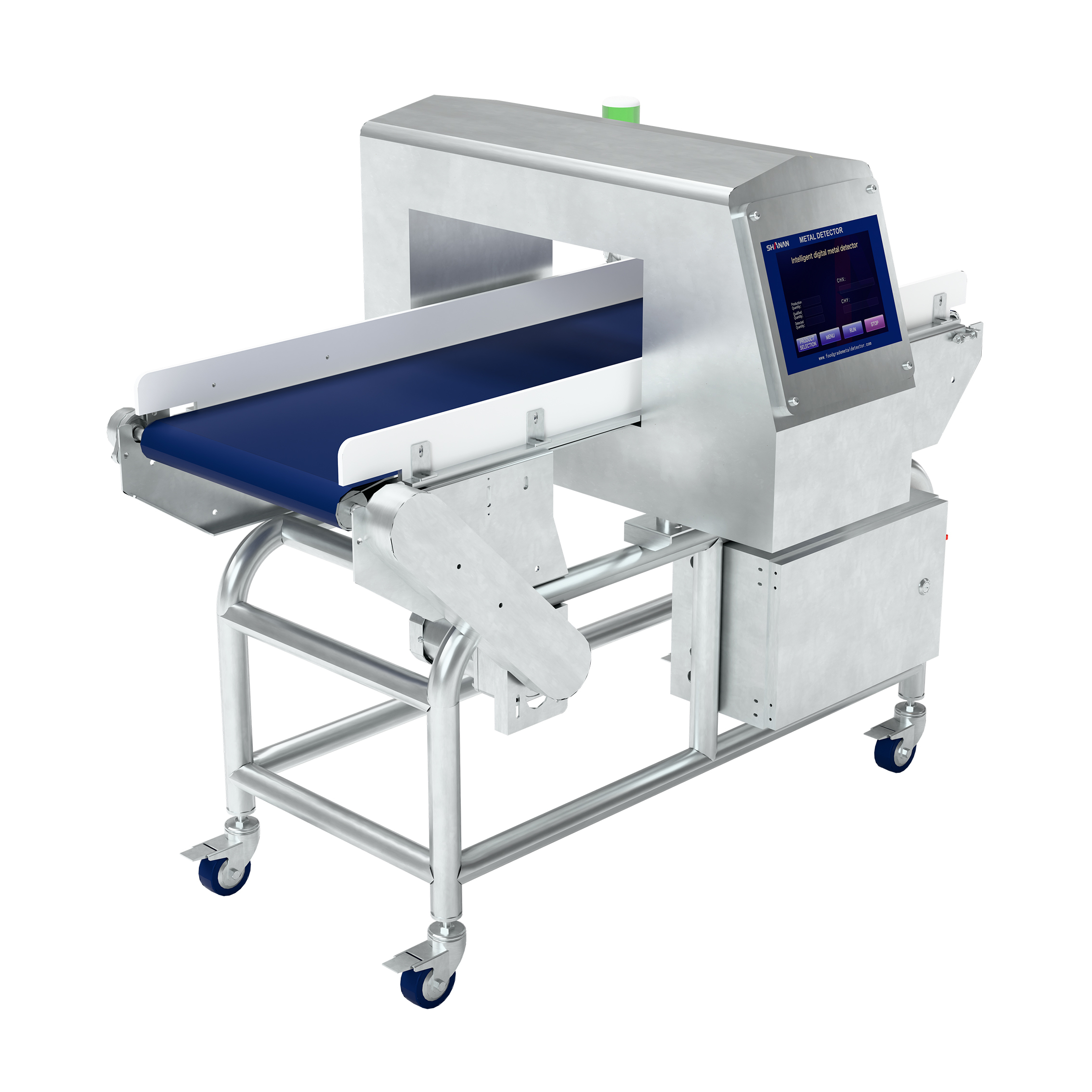 Industrial Food Metal Detector with Conveyor Belt Alarm Stop