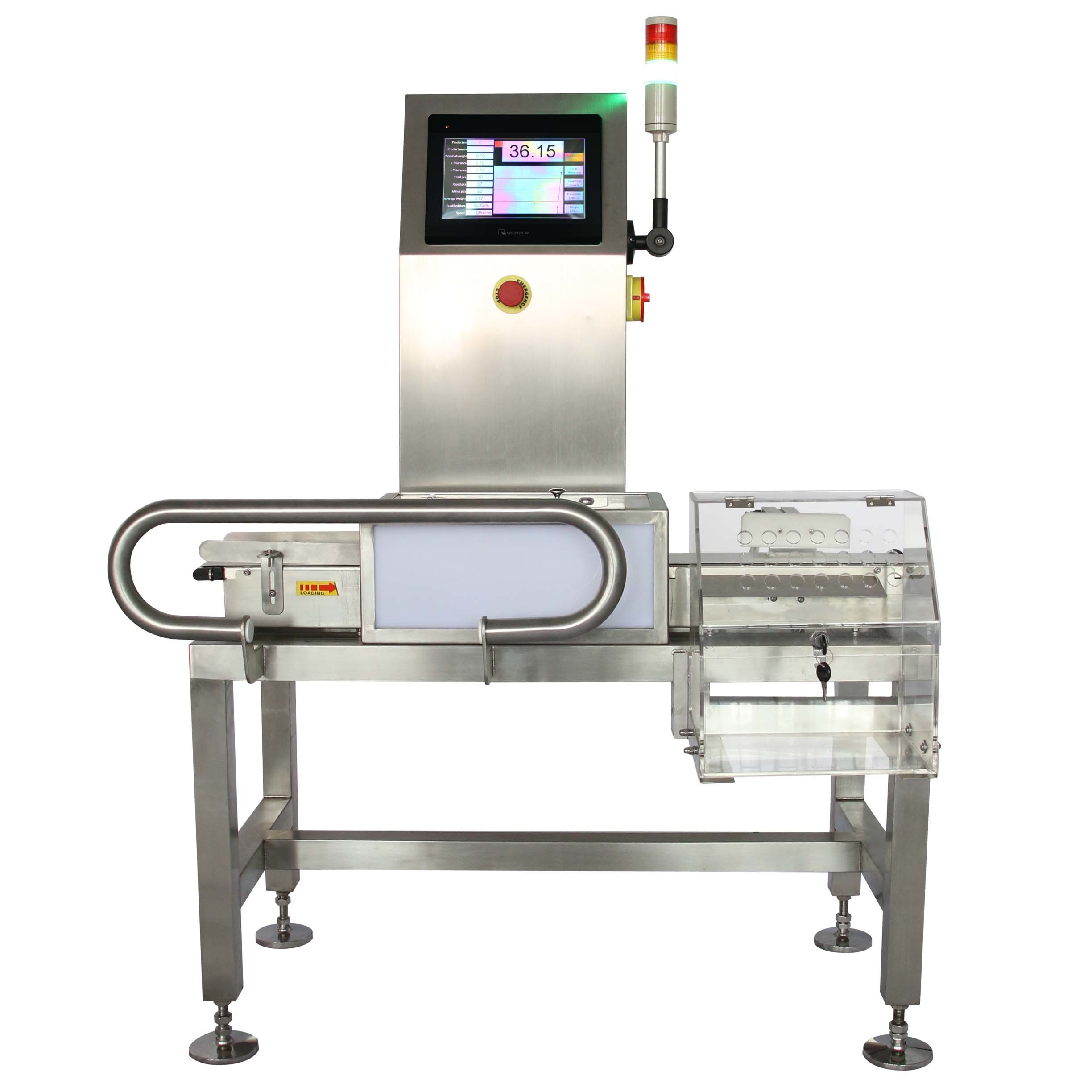 Online Dynamic Weight Checker Food Checkweigher Machine For Heavy And ...